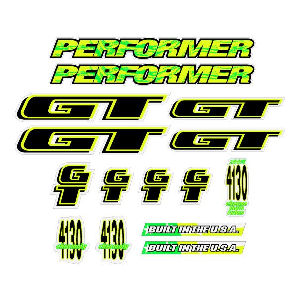 GT - 1994 Performer decal set - for Chrome frame Clear - Old school bm ...