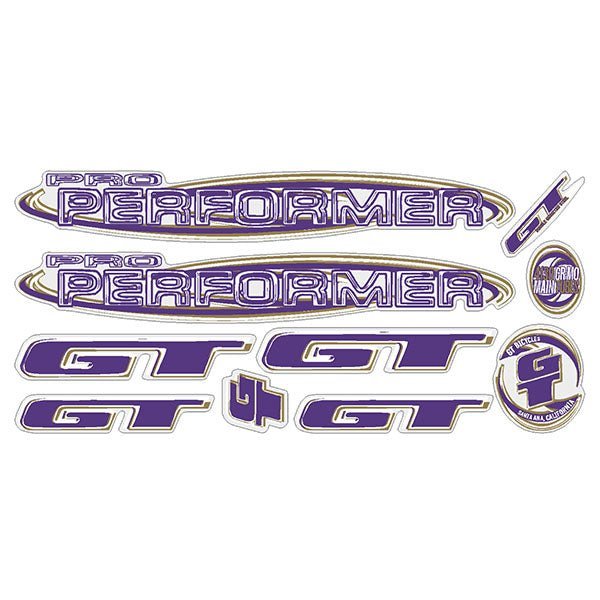 GT - 1999 Pro Performer decal set - for Purple frame - Old school bmx ...