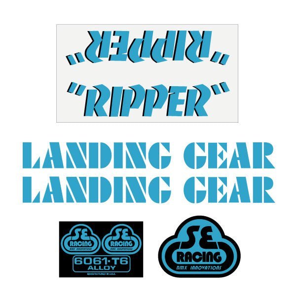 SE Racing - 80'S Ripper decal set in blue with black drop shadow - Old ...