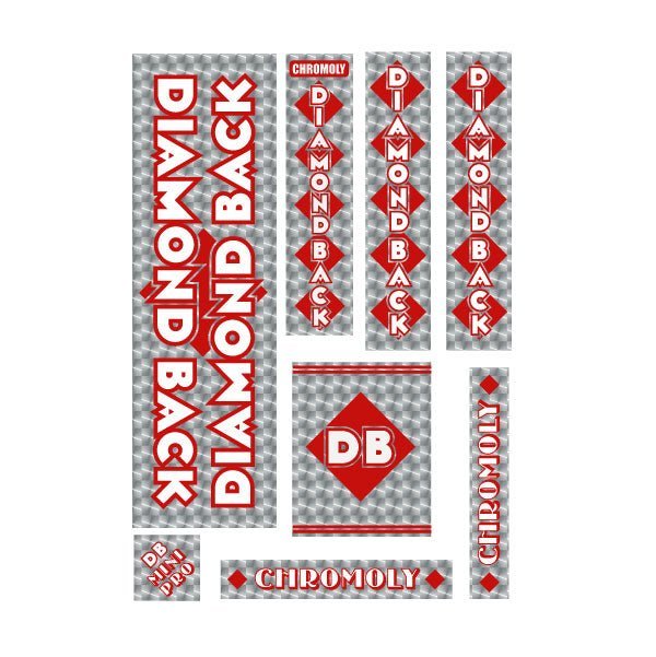 Diamond Back - 1981-82 Mini Pro Red DB decal set - Old school bmx – Bmx ...