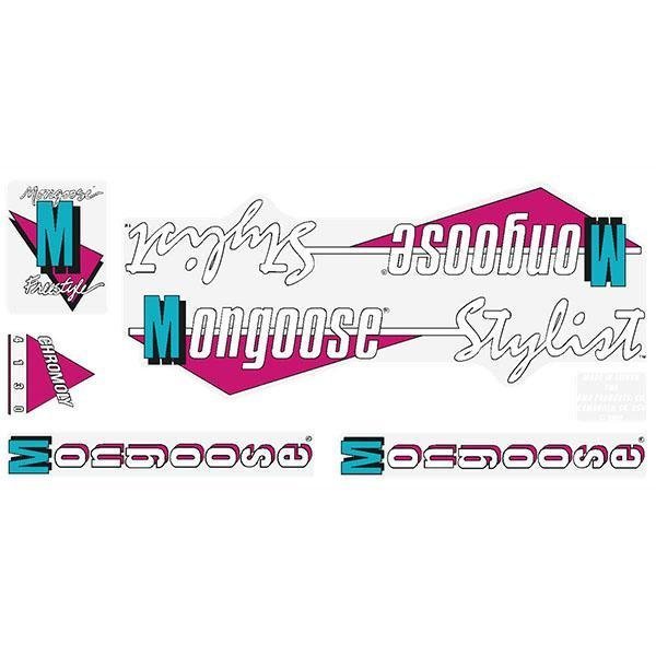 Mongoose - 1988 Stylist Freestyle Decal set - BLUE frame - Old school ...
